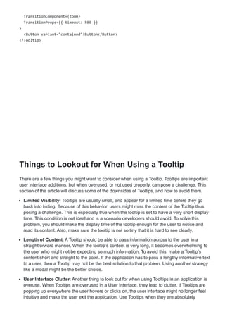 How to Use Material UI Tooltip Component Like a Pro | PDF