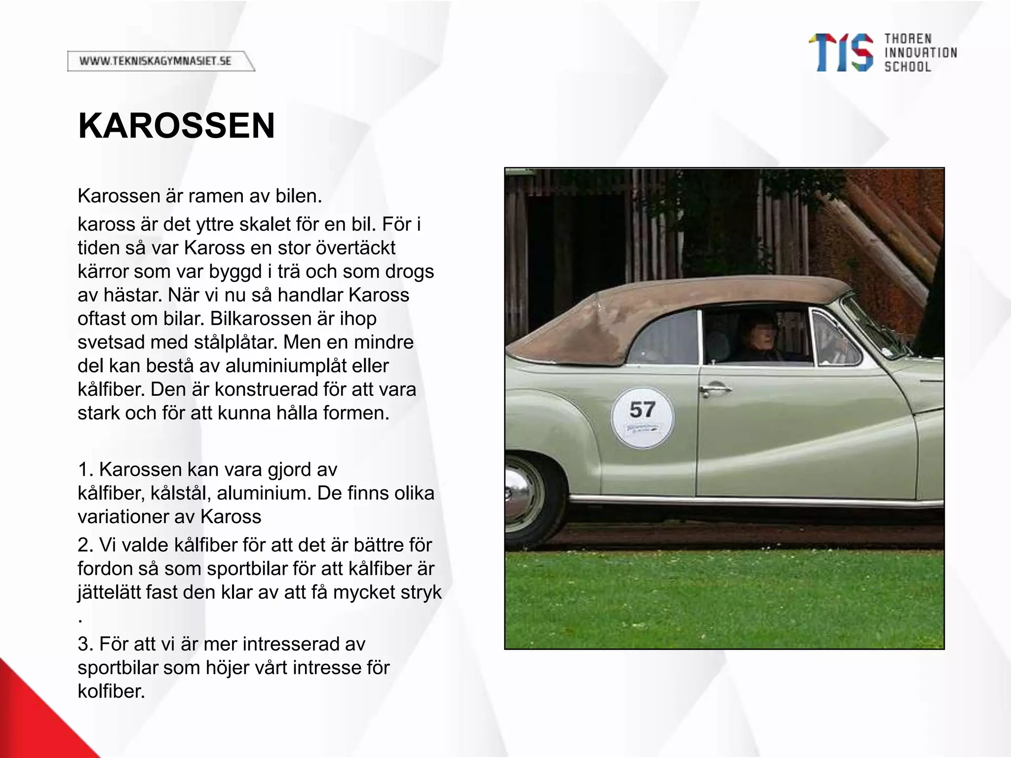 Materialval till en bil | PPT