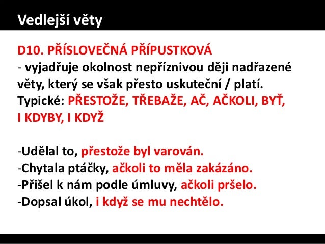 Jazykový proseminář (souvětí) - materiál pro studenty PdF UP KČJL