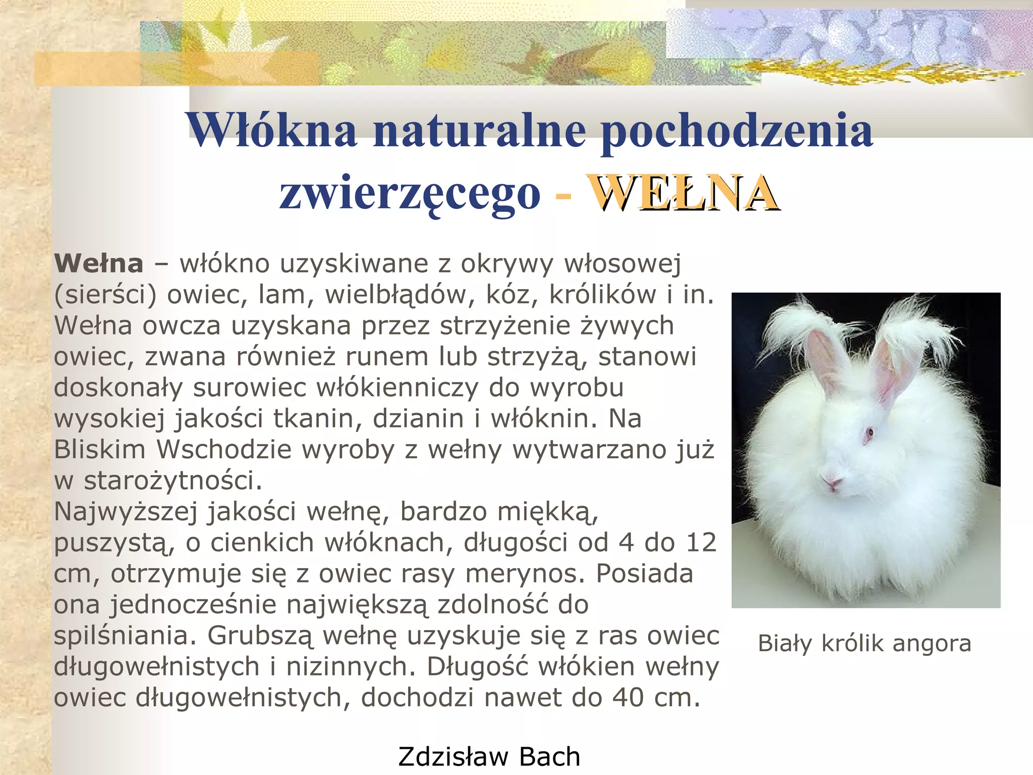 Materialy wlokiennicze | PPT