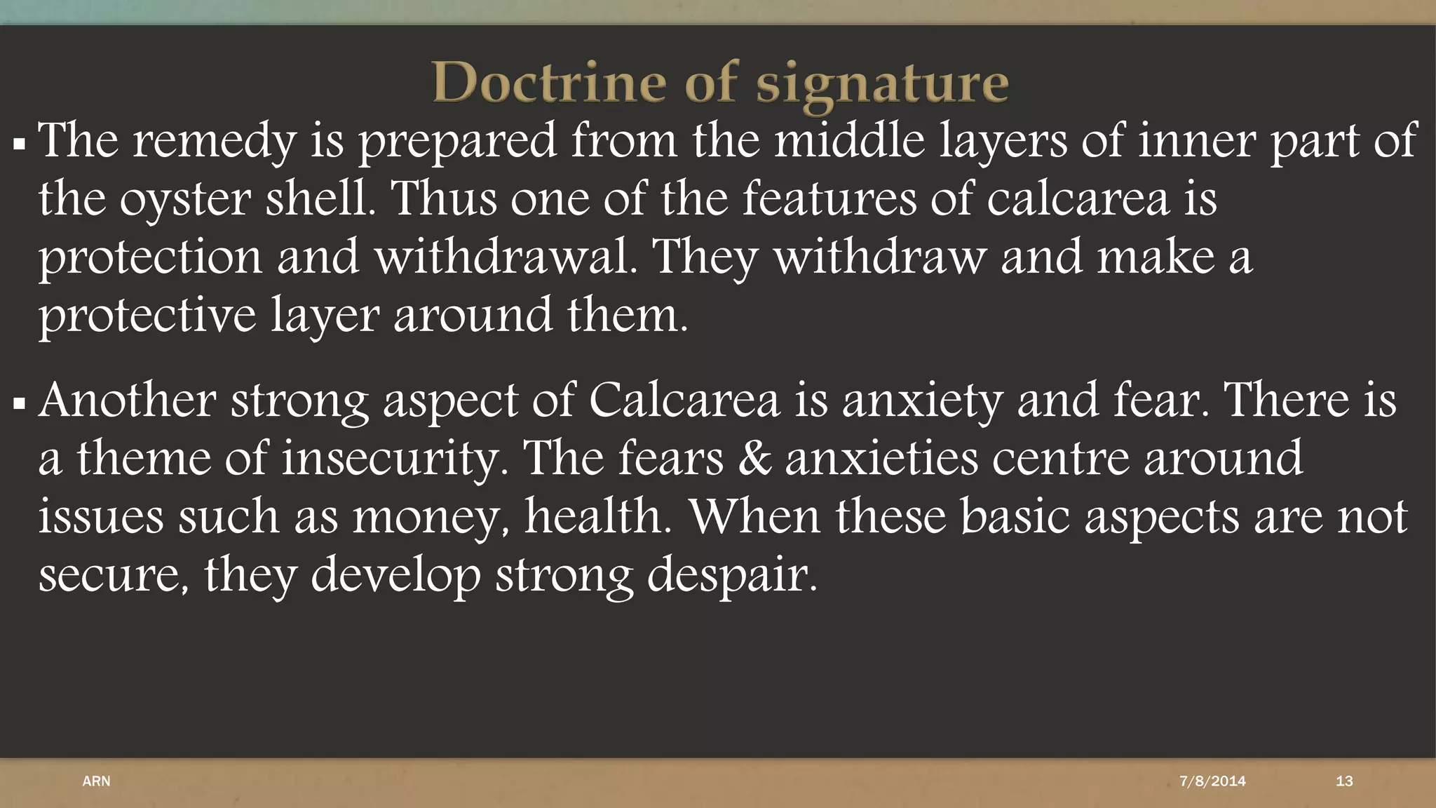 Materia medica- calcarea carb | PPTX