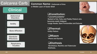 Materia medica- calcarea carb | PPTX