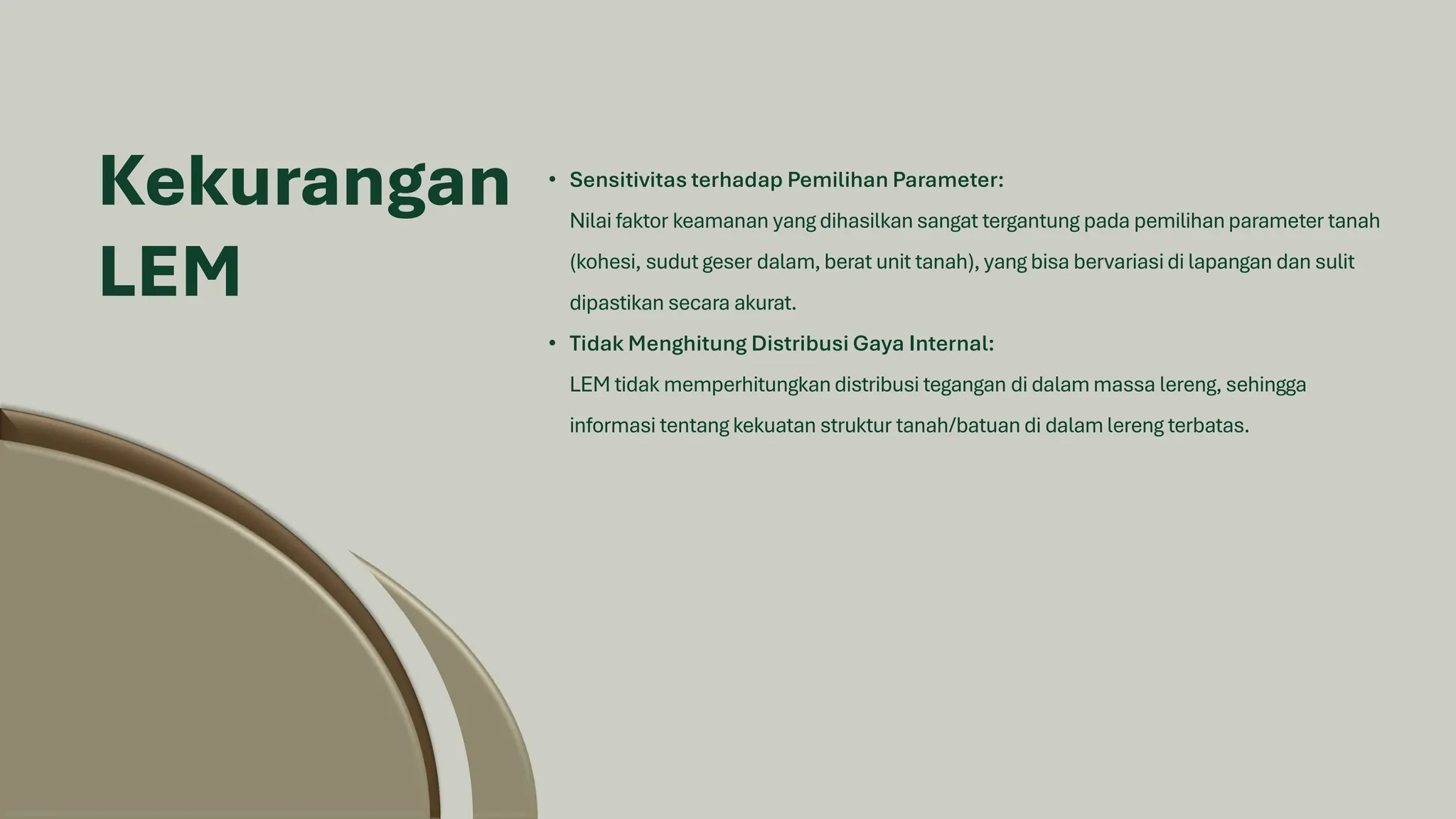 Materi Analisa Kestabilan Lereng Metode Kesetimbangan Batas (LEM ...