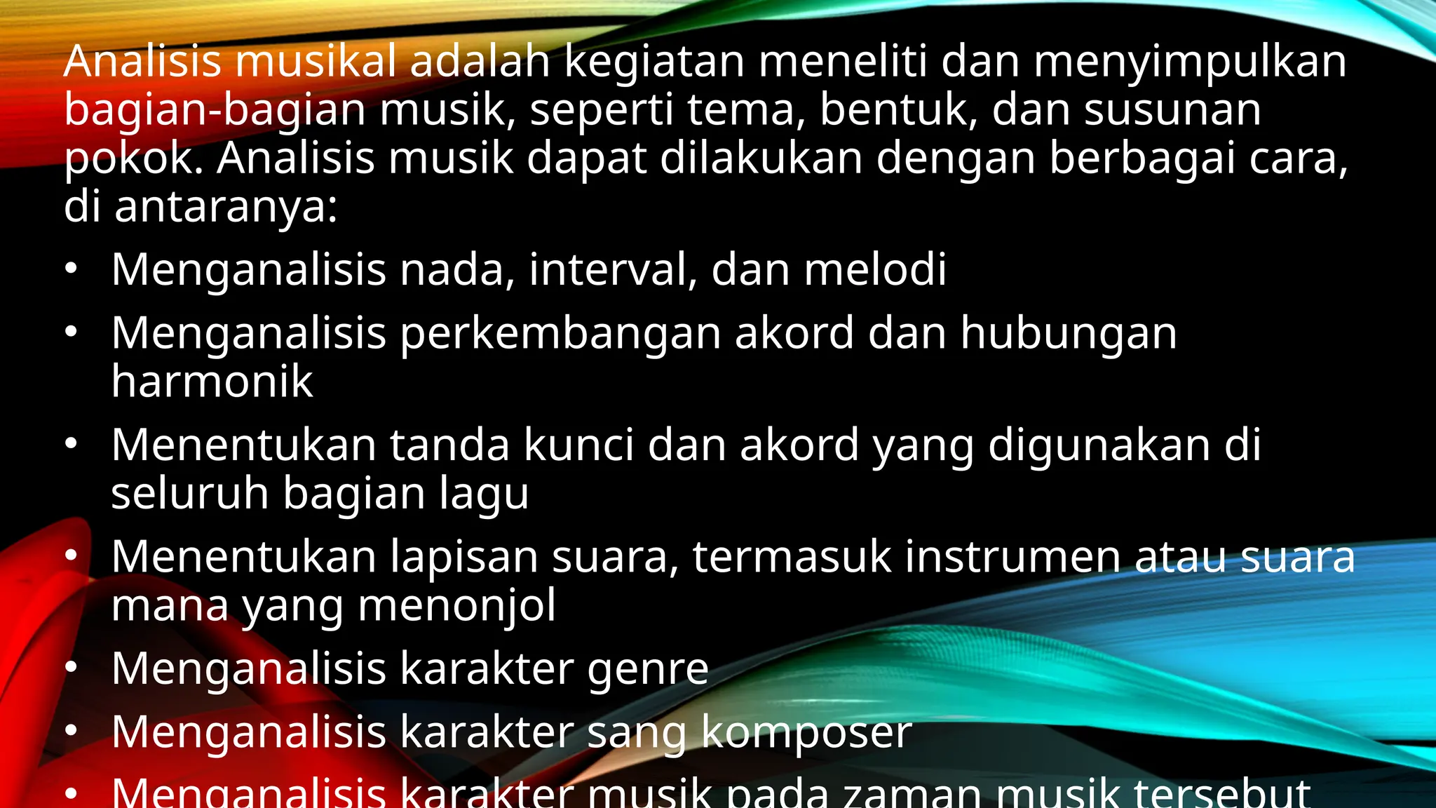 MATERI ANALISIS MUSIK. Music analysis for students | PPTX