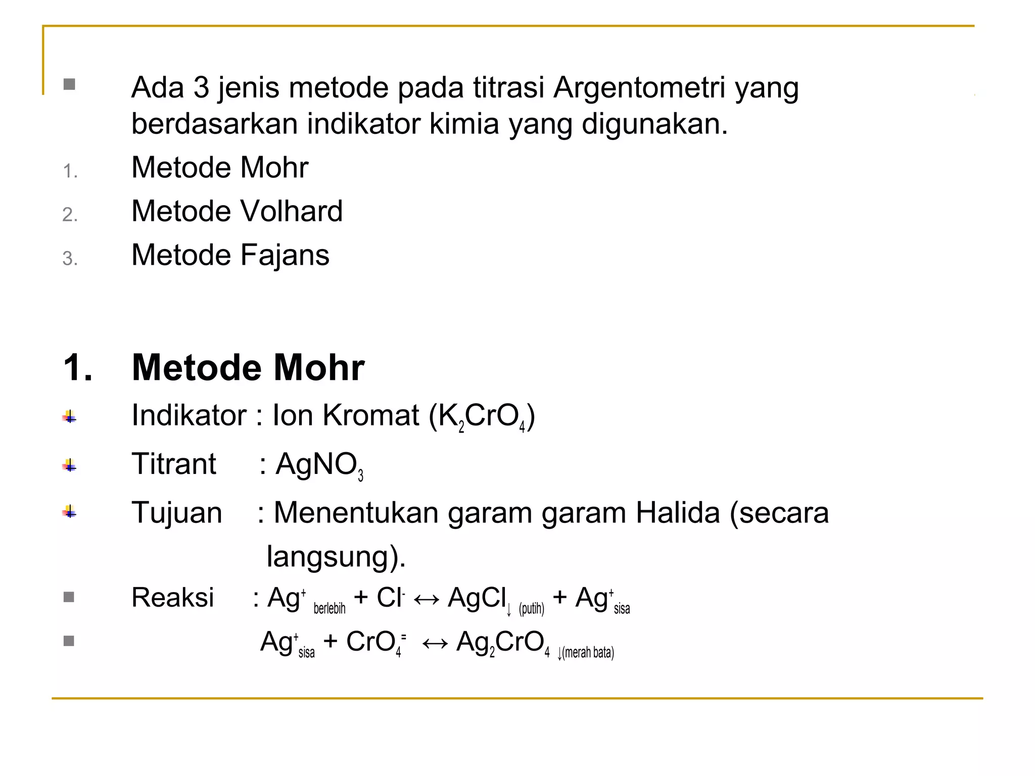 Titrasi Pengendapan | PPT