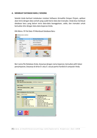 Materi Pelatihan Akuntansi Komputer Usaha Simpan Pinjam Koperasi | PDF