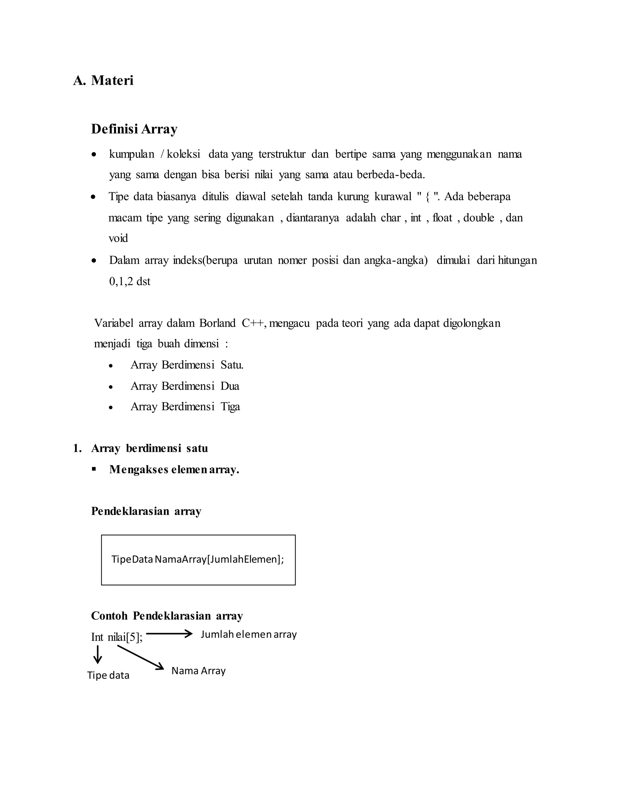 Materi array | DOCX