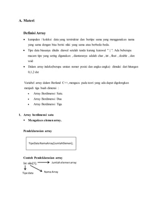 Materi array | DOCX