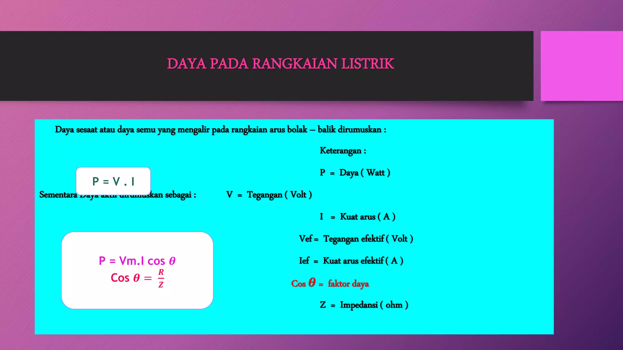 MATERI LISTRIK BOLAK-BALIK (AC) | PPTX | Physics | Science
