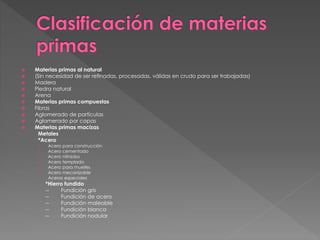 Materias primas | PPTX