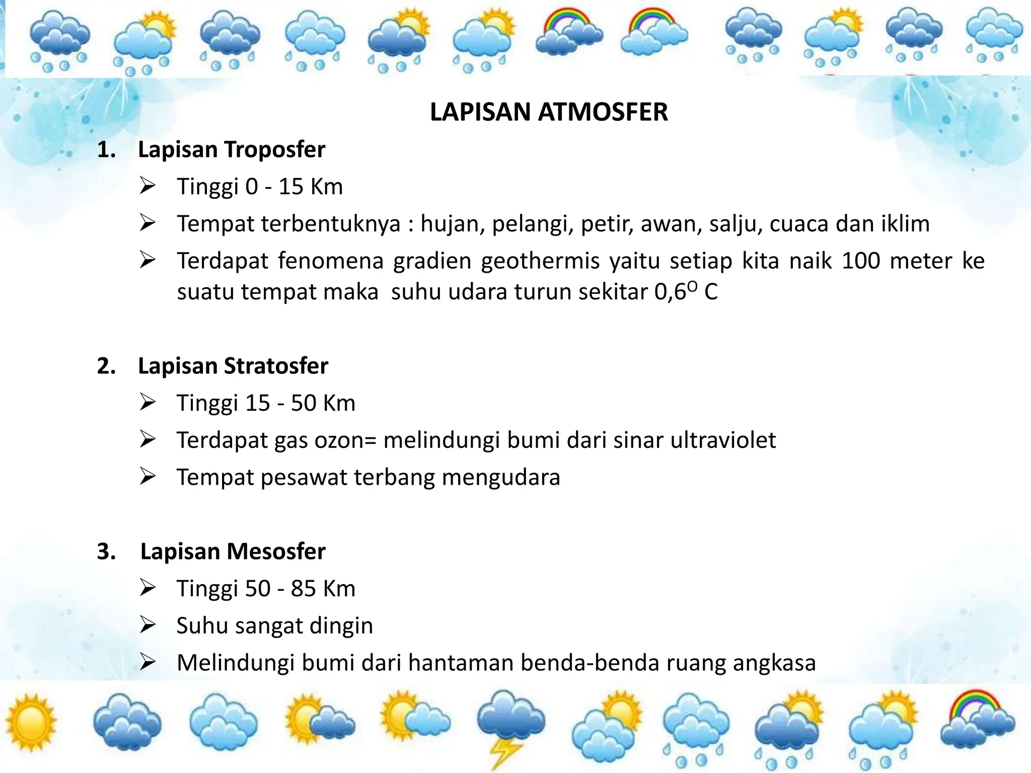Materi Atmosfer/Udara Geografi Kelas Sepuluh | PPTX