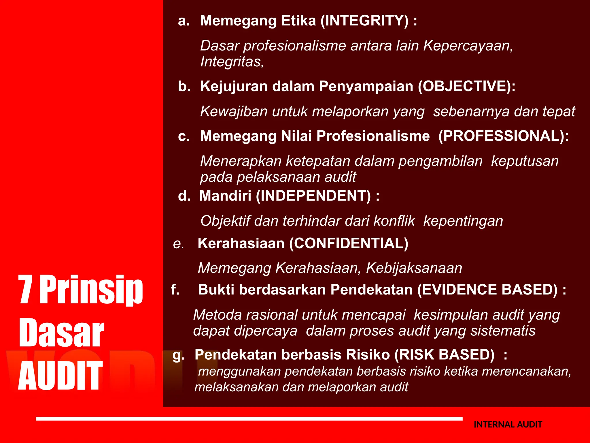 MATERI AUDIT INTERNAL Based on 19011:2018 | PPTX