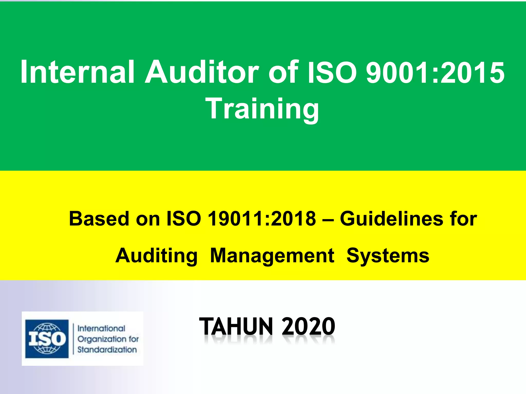 ISO 19011:2018 Pedoman Audit Sistem Manajemen | PPTX