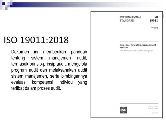 ISO 19011:2018 Pedoman Audit Sistem Manajemen | PPTX
