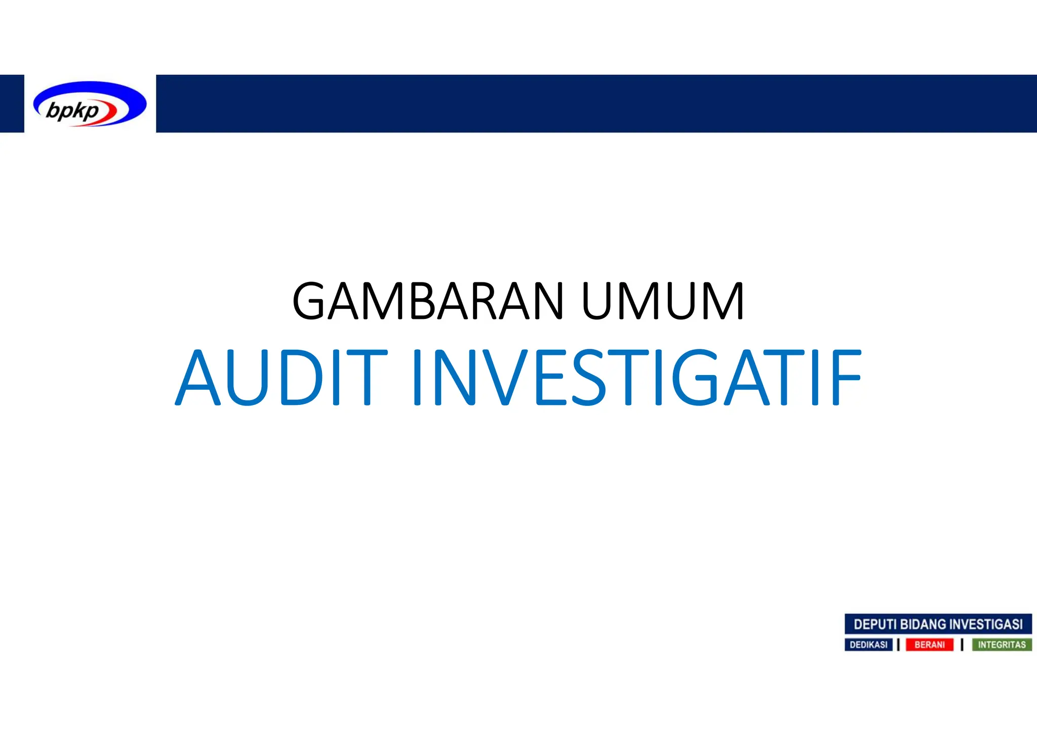 Materi Audit Investigatif.secara umumpdf | PDF