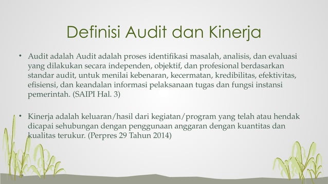 Materi Audit Kinerja Dari BPKP Perwakilan | PPTX