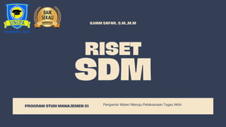 Program Studi Manajemen "Riset Sumber Daya Manusia" | PDF