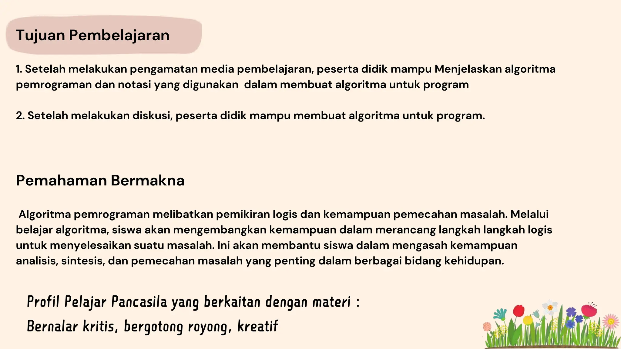 Materi Bab 6 Algoritma dan bahasa Pemrograman | PPTX