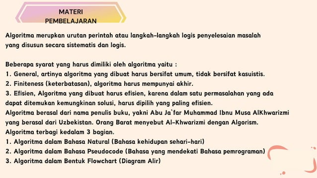 Materi Bab 6 Algoritma dan bahasa Pemrograman | PPTX