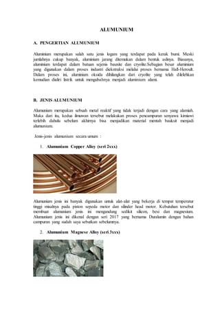 Materi bahan ajar karakteristik dan spesifikasi baja dan alumunium | DOCX