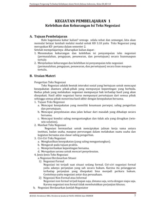 Materi bahasa indonesia kelas x pertemuan 1 | PDF