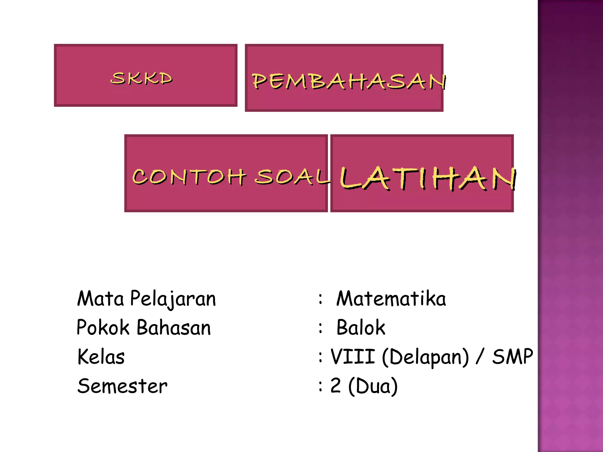 Materi balok | PPT