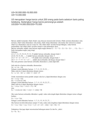 Materi barisan deret kelas x smk | PDF