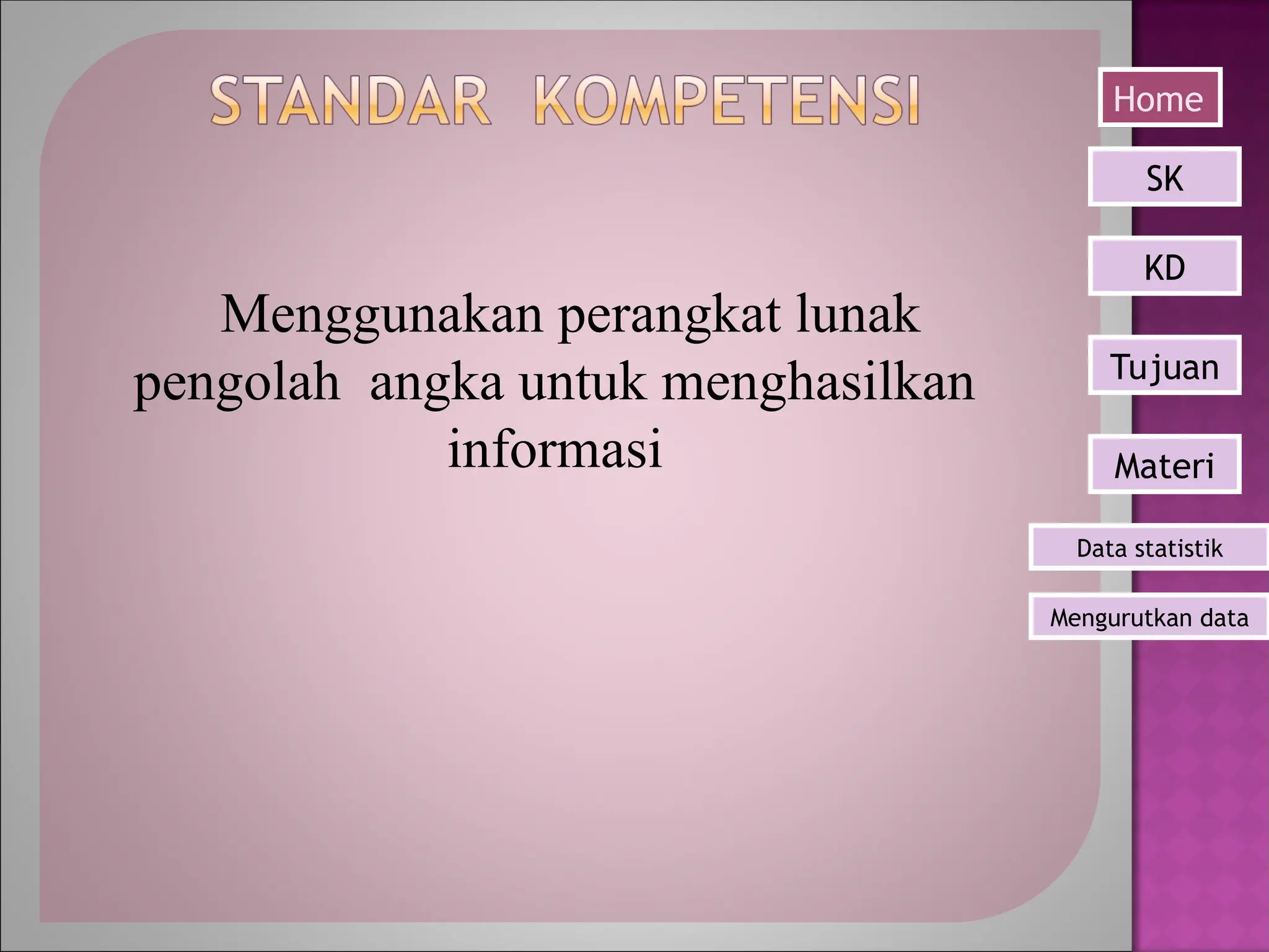 Materi belajar pengolah-angka dengan mudah | PPT