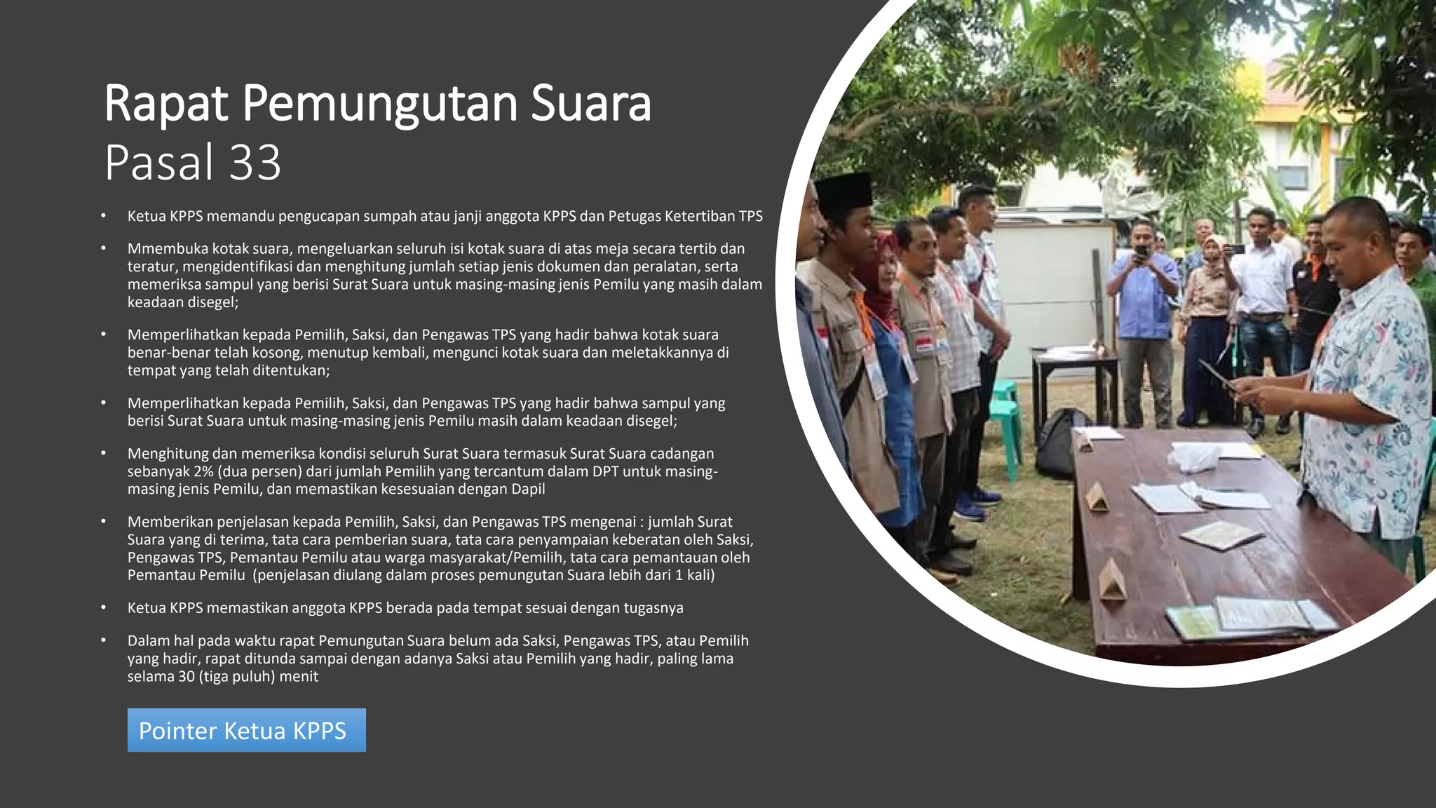 Materi Bimtek KPPS Pemilu 2019 | PDF