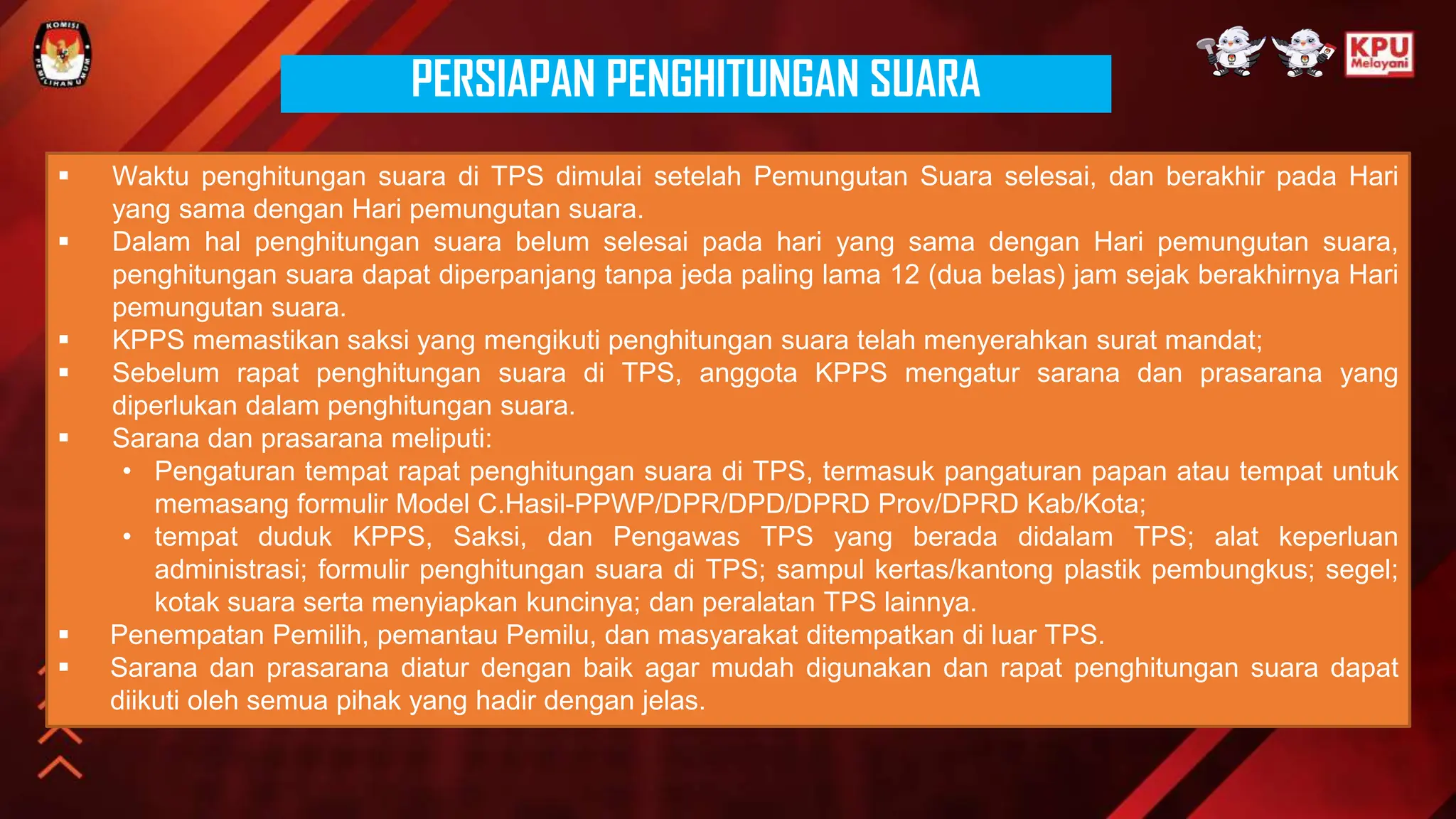 MATERI BIMTEK PENGAWASAN TAHAPAN PEMUNGUTAN DAN PENGHITUNGAN SUARA ...