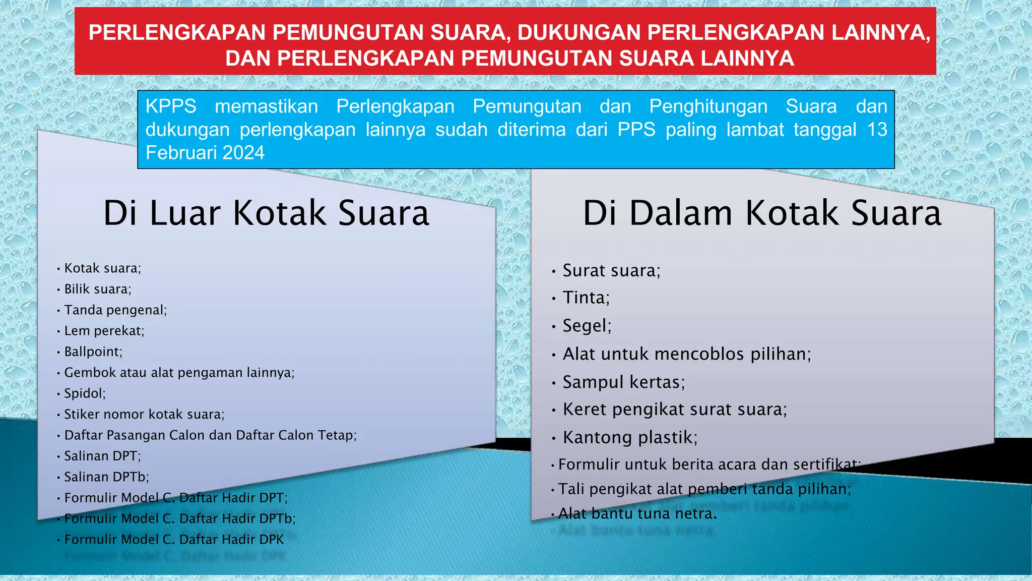 Materi BIMTEK PTPS Pada Pemilu 2024 DC A | PPTX