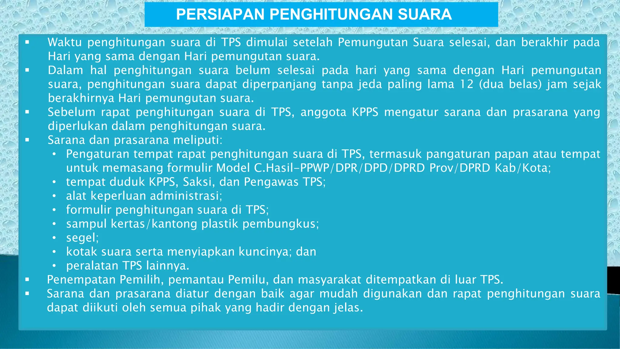 Materi BIMTEK PTPS Pada Pemilu 2024 DC A | PPTX