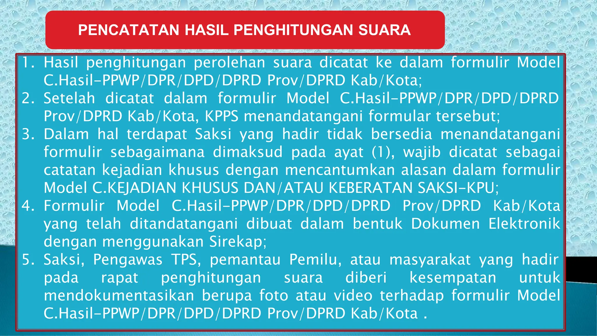 Materi BIMTEK PTPS Pada Pemilu 2024 DC A | PPTX