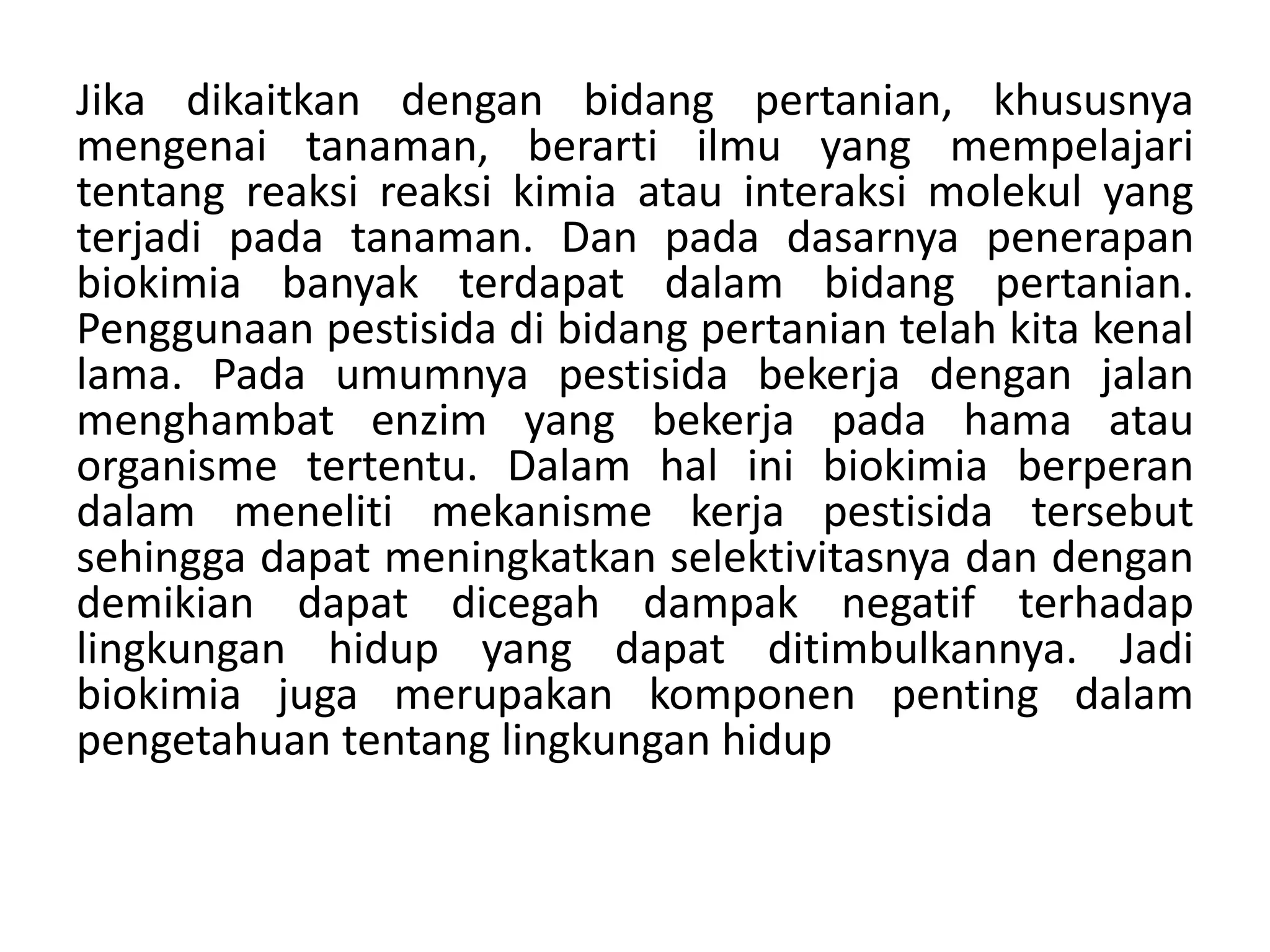 biokimia pertanian materi belajar kuliah | PPTX