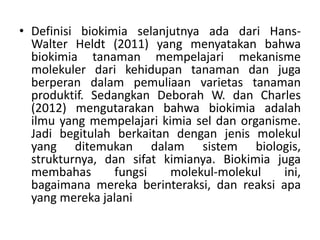 biokimia pertanian materi belajar kuliah | PPTX