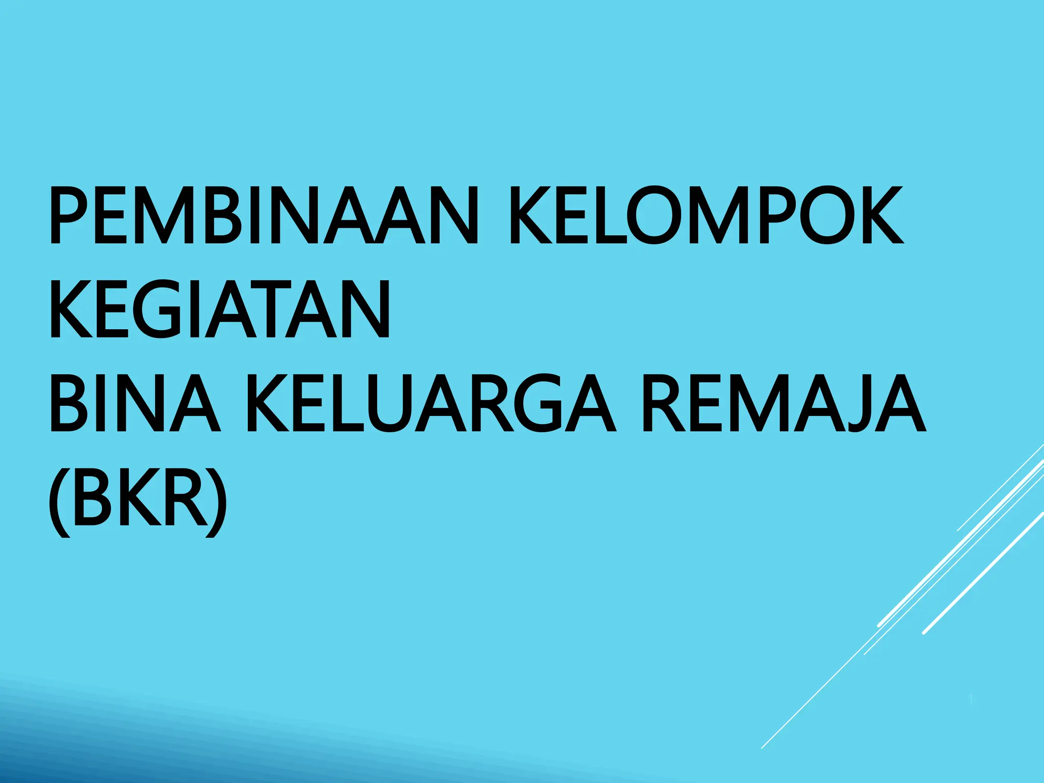 Materi BKR Bina Keluarga Remaja BKKBN Untuk Kader | PPT