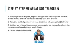 materi Bot Telegram dengan google apps script dan spreadsheet | PDF