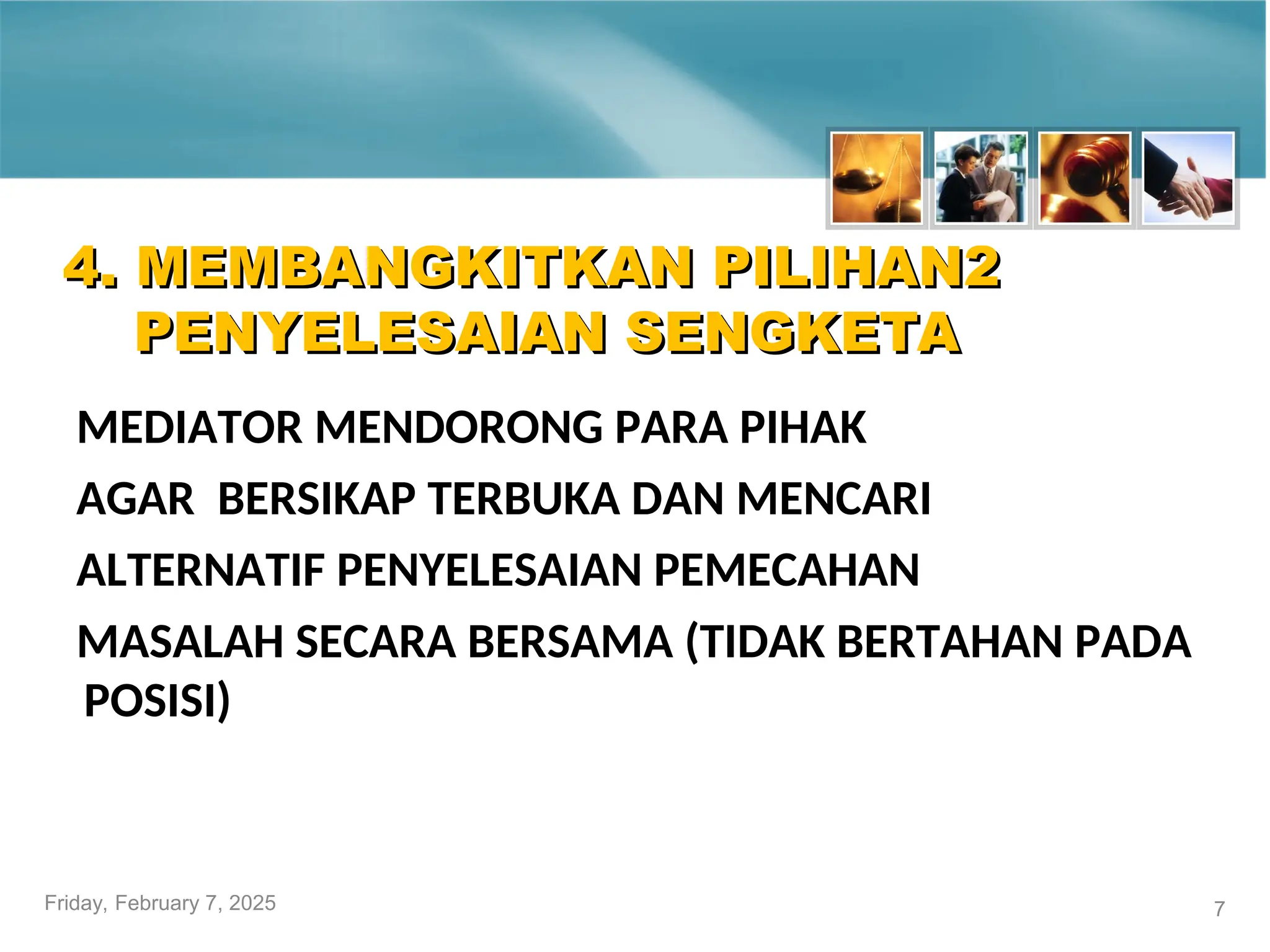 MATERI Bpk. R. AGUNG ARIBOWO, S.H. TAHAPAN MEDIASI.ppt