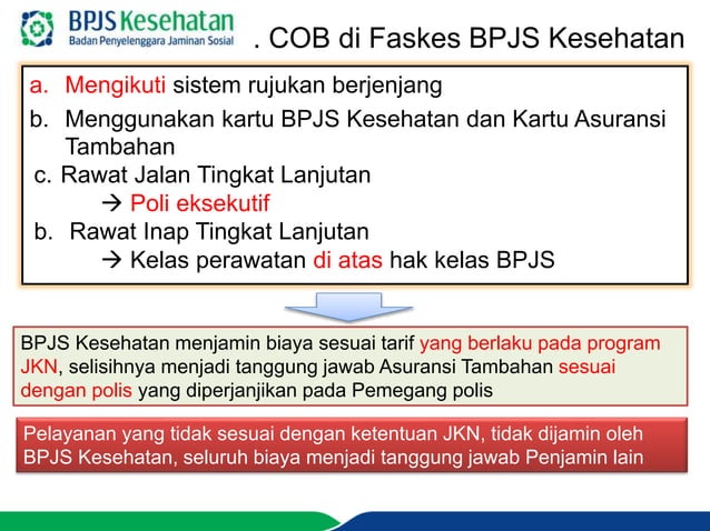 Materi CoB (Coordination of Benefit) BPJS Kesehatan | PPTX