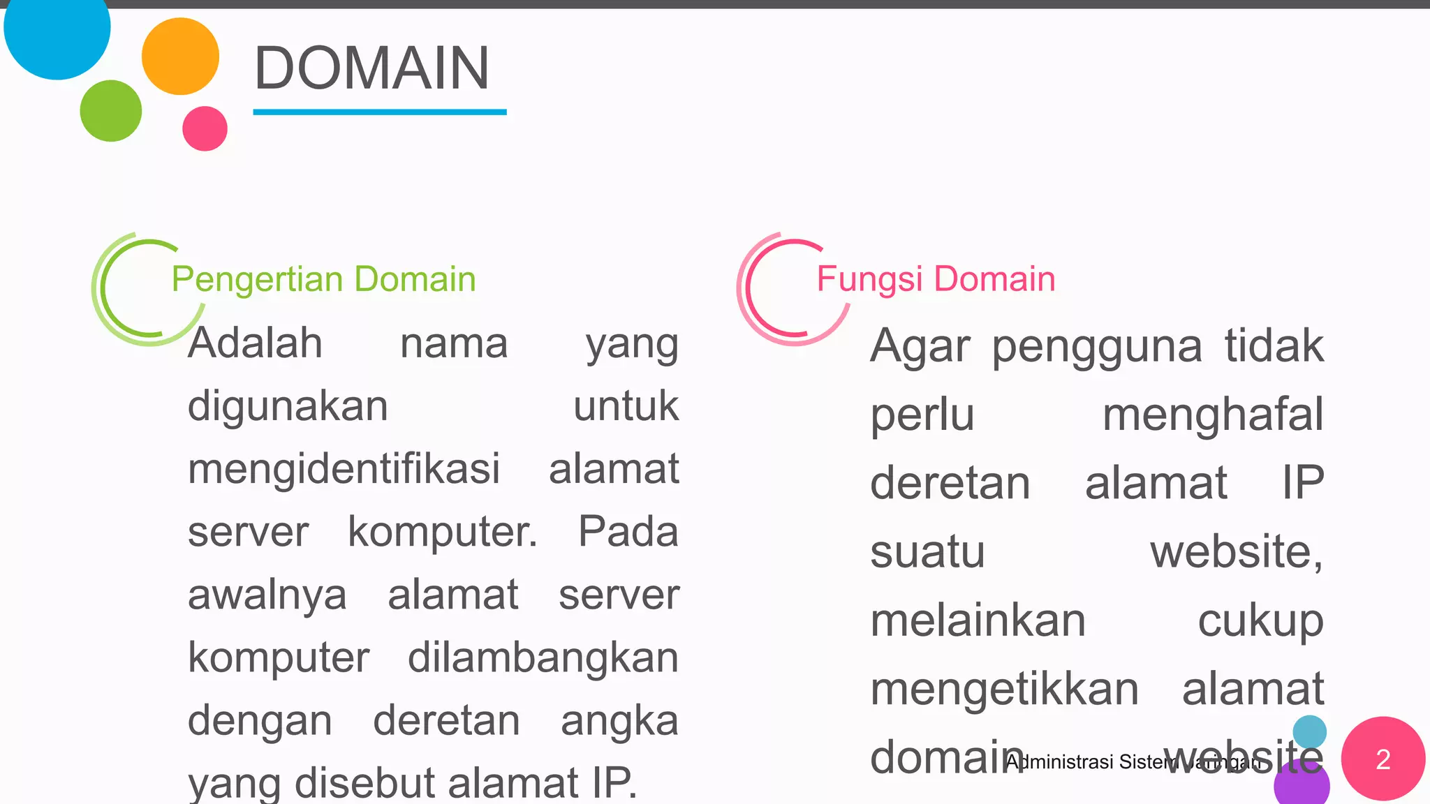 Materi control panel hosting | PPT