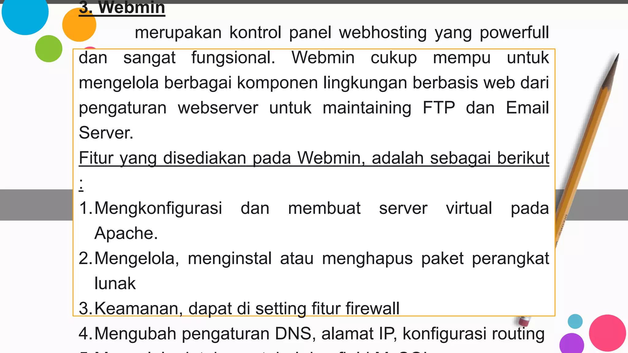 Materi control panel hosting | PPT