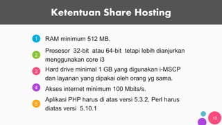 Materi control panel hosting | PPT