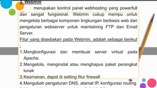 Materi control panel hosting | PPT