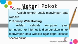 Materi control panel hosting | PPT