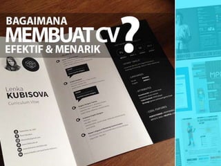 Tips Membuat Curriculum Vitae Unik & Menarik | How to create Best ...