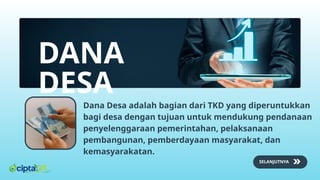 Materi Dana Desa 2025 prioritas penggunaan dana desa di tahun 2025 | PPTX