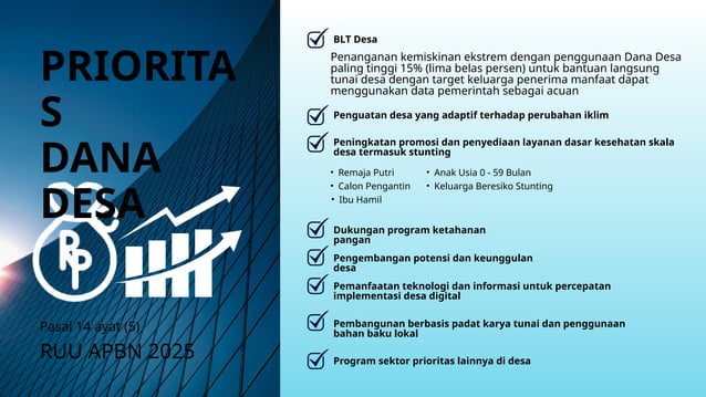 Materi Dana Desa 2025 prioritas penggunaan dana desa di tahun 2025 | PPTX