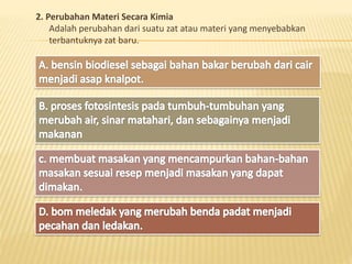 Materi dan perubahan materi | PPTX