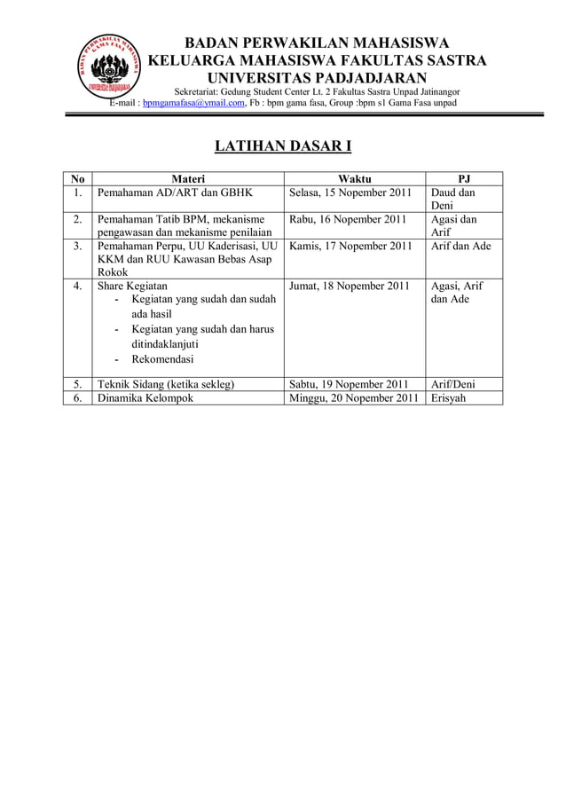 Materi dan surat undangan + nama | PDF