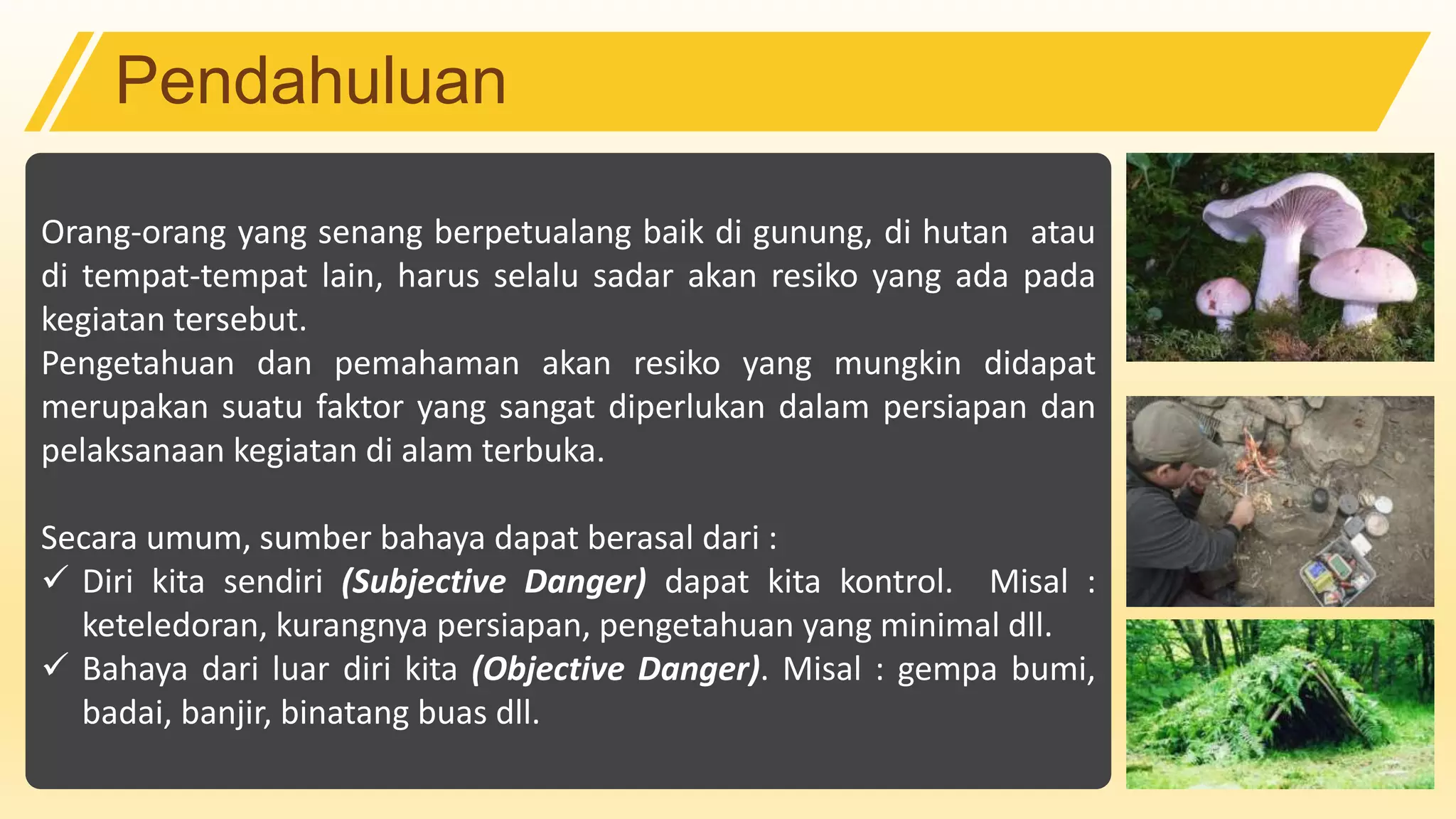 Pengetahuan Dasar Materi Survival MAPALA ZARADIKA | PPTX